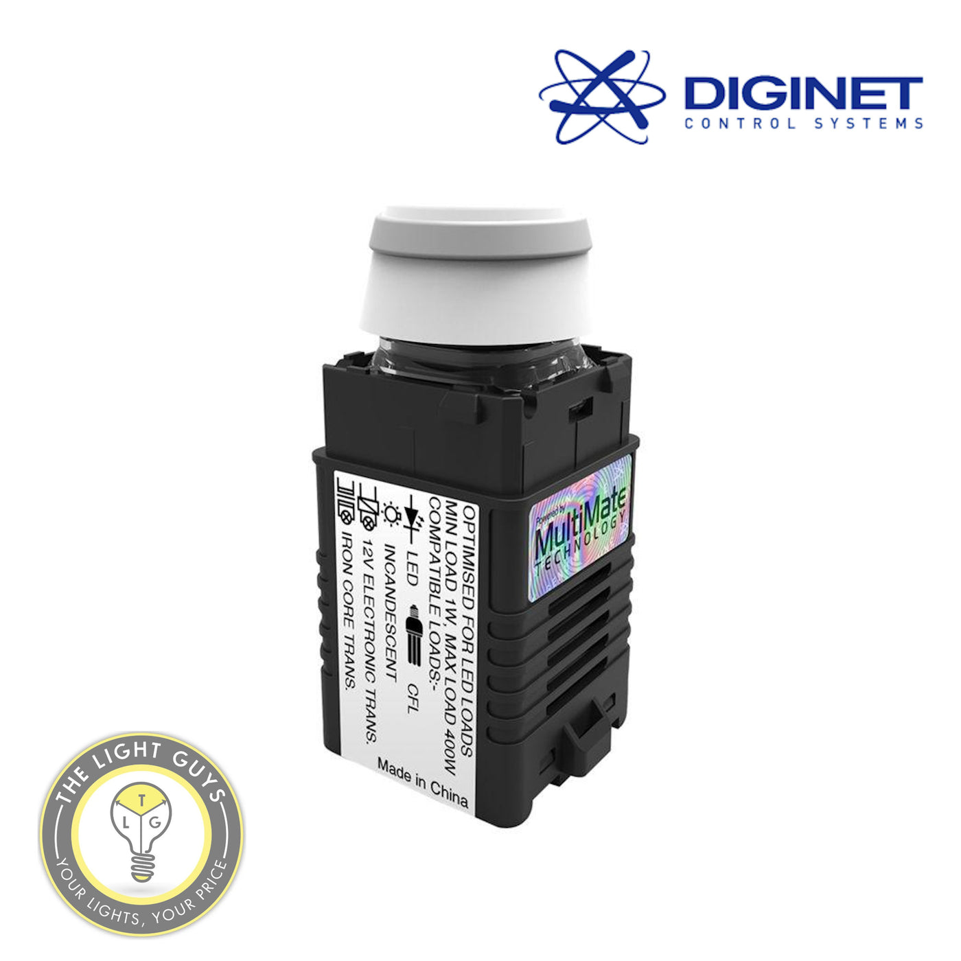 DIGINET LEDSmart Rotary Dimmer with built in on/off switch and multi-w ...