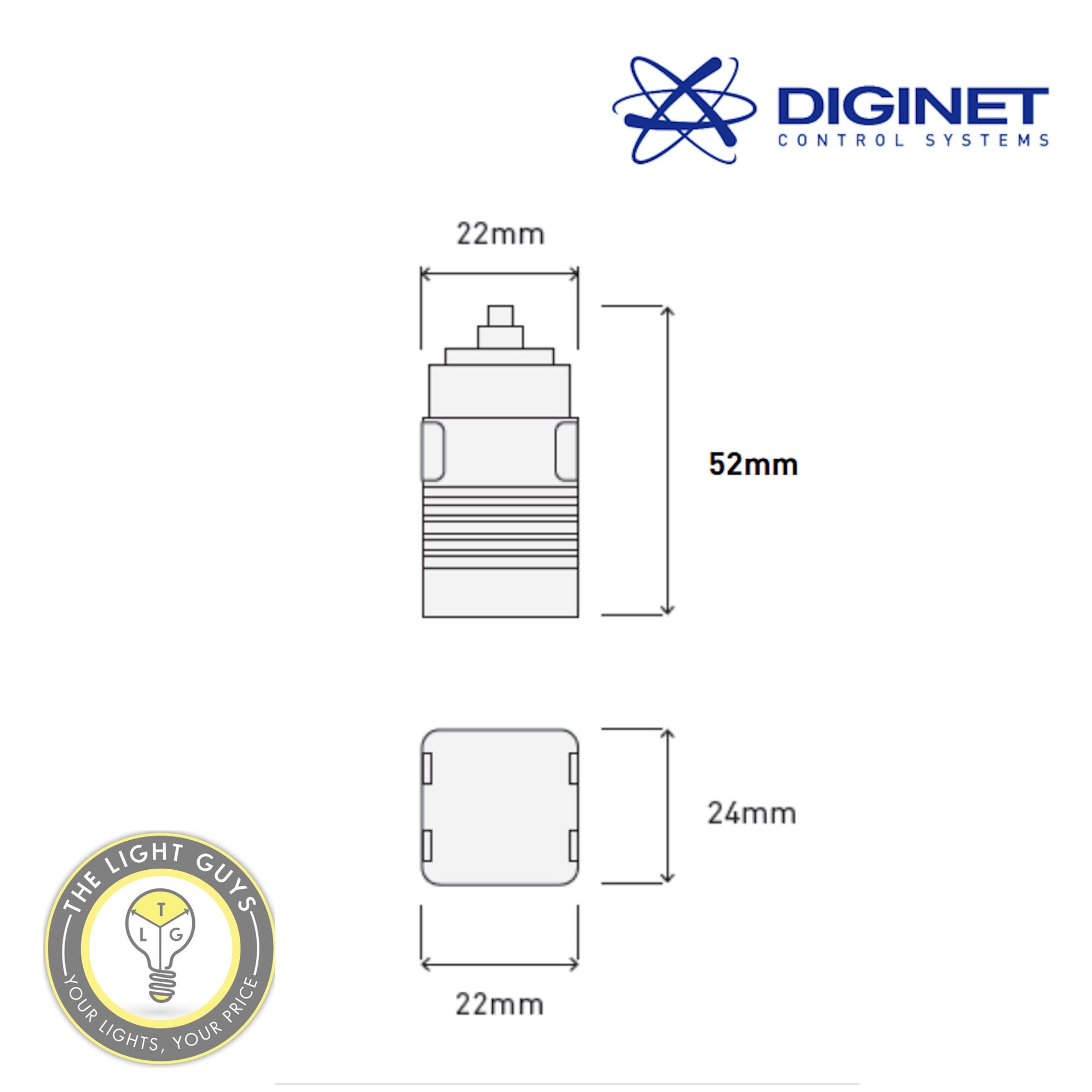 DIGINET LEDSmart Rotary Dimmer with built in on/off switch and multi-w ...